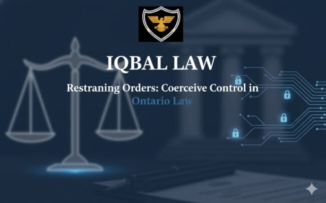 Restraining Orders: Coercive Control in Ontario - Iqbal Law