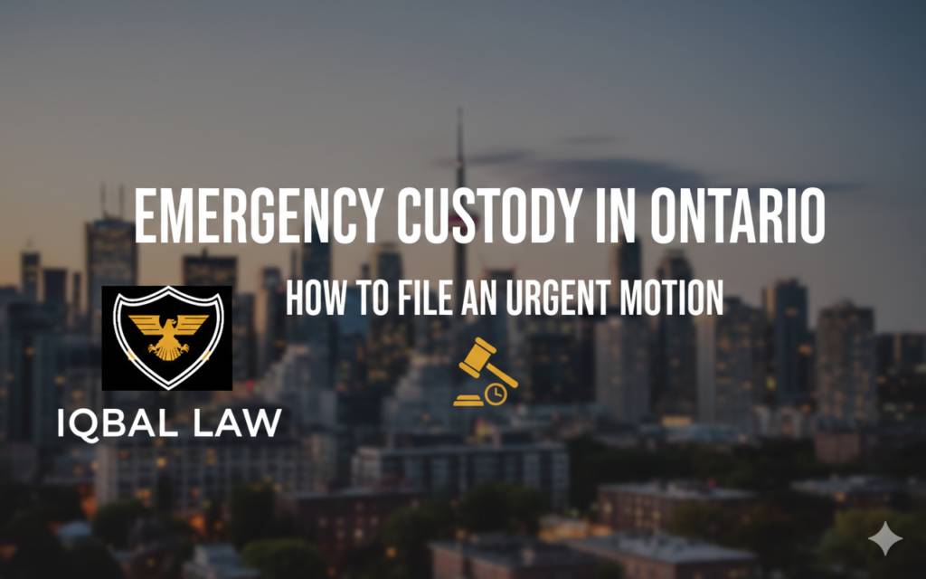 Emergency Custody in Ontario: How to File an Urgent Motion - Iqbal Law